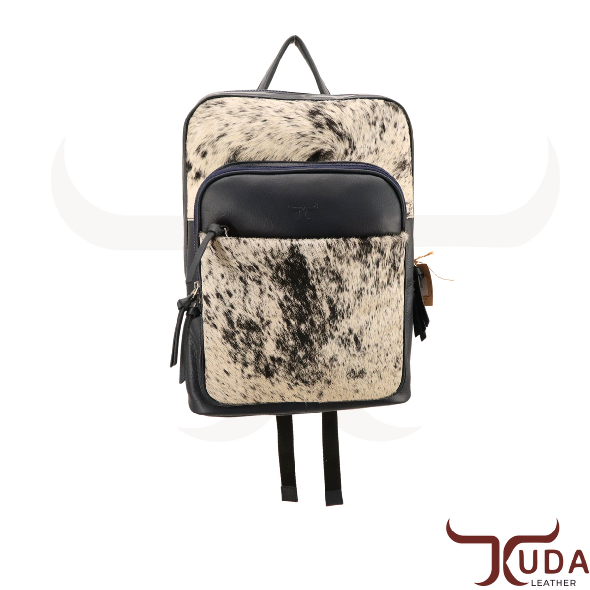 THE YELLOWSTONE - High-quality smooth Dark Blue leather backpack and S ...