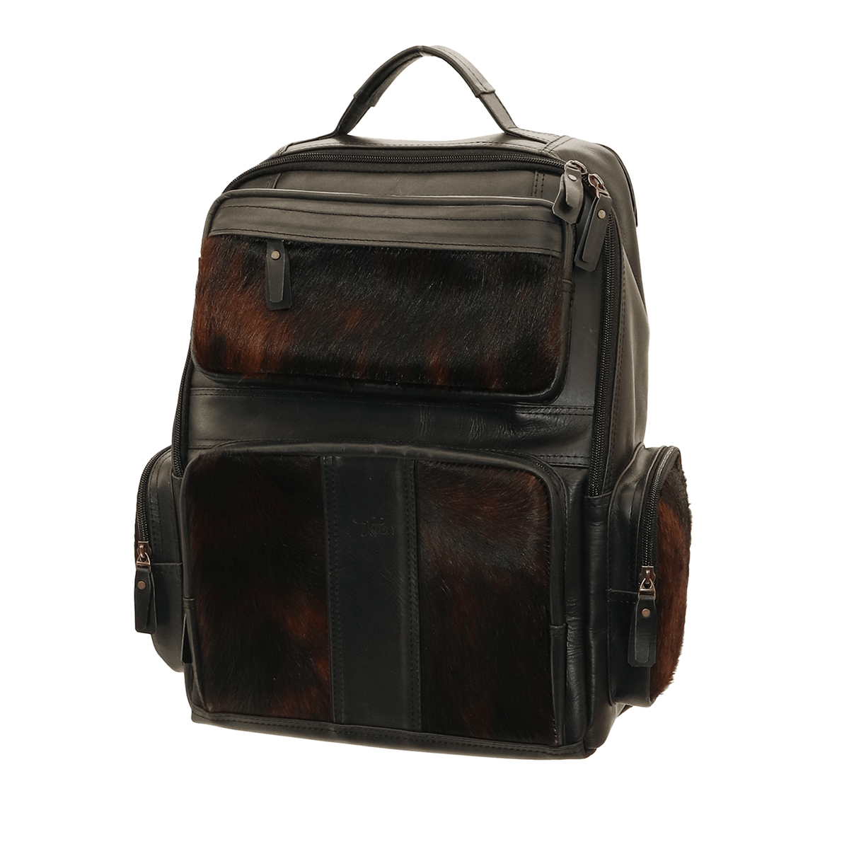 THE BLAKE - Top Grain Black Leather and Brindle Genuine Cowhide ...